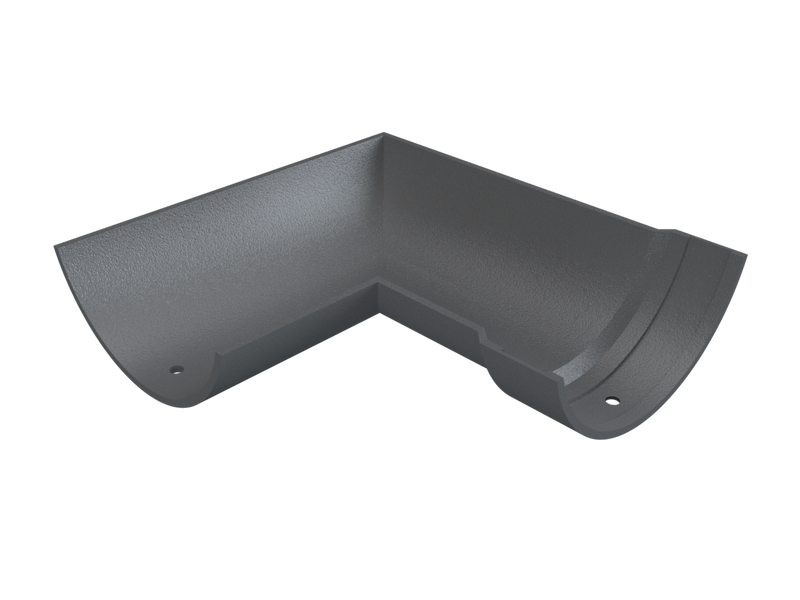 ARP Britannia Cast Iron 5" Plain Half Round Gutter Angle - 90 degree