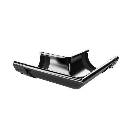 RoofArt Black Steel 135° Internal Gutter Corner 150mm